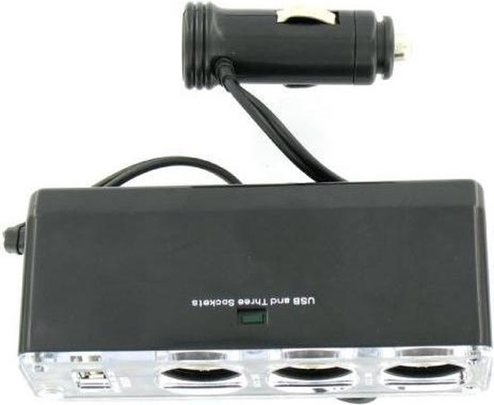 Brauch 12 Volt 3 Poort + USB Auto Splitter | bol