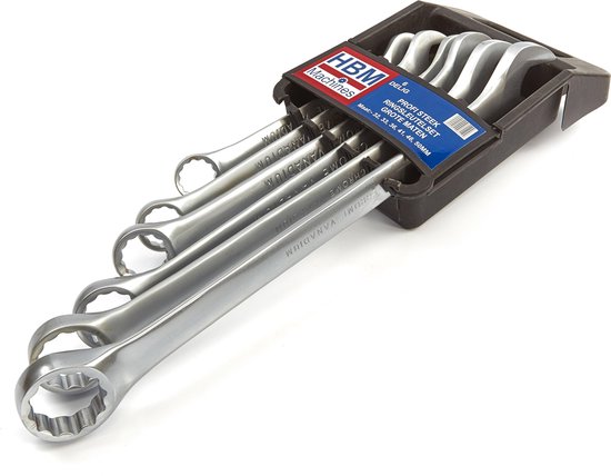 HBM Profi 6 Delige Steeksleutel – Ringsleutelset GROTE Maten | bol