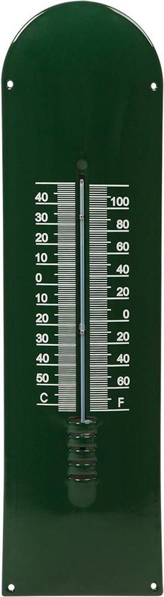 Thermometer emaille groen 12x43cm | bol
