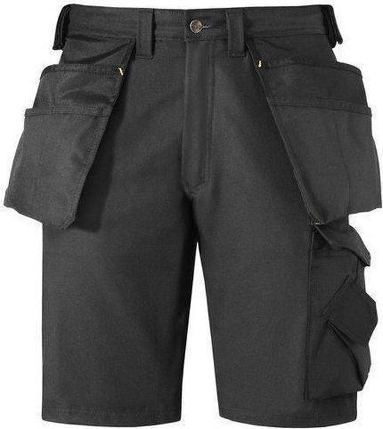Snickers 3014 Canvas+ Short - Zwart/Zwart - 48 | bol
