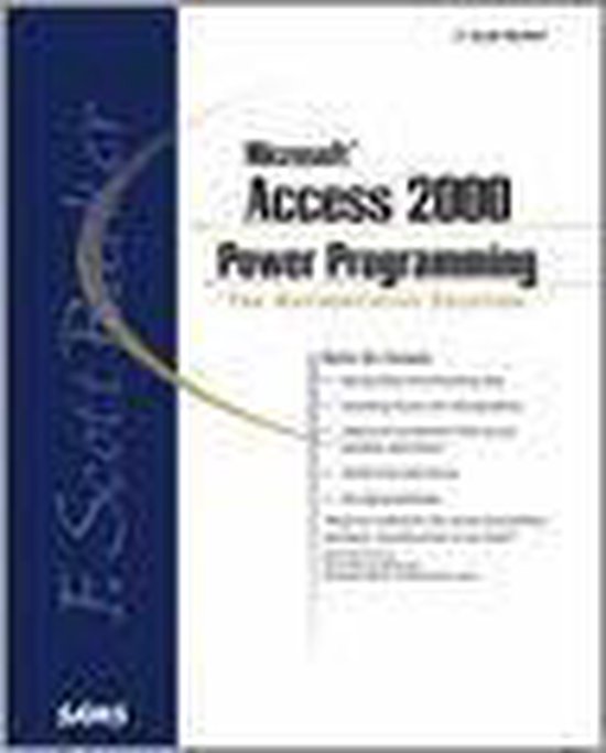 F.Scott Barker's Microsoft Access 2000 Power Programming, Scott Barker | 9780672315060... | bol.com
