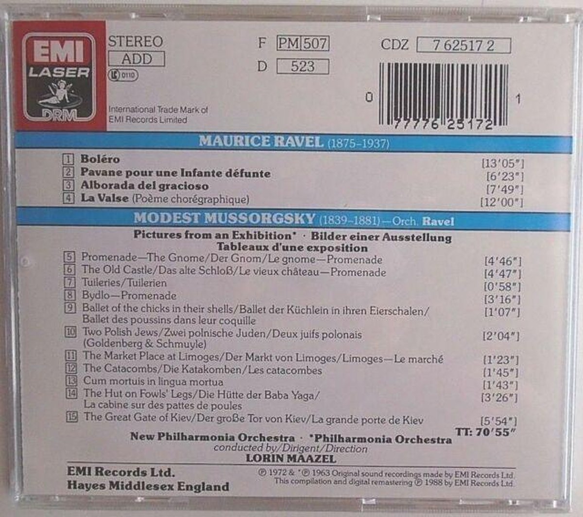 Mussorgsky - Ravel, Lorin Maazel ‎– Pictures At An Exhibition, Lorin ...