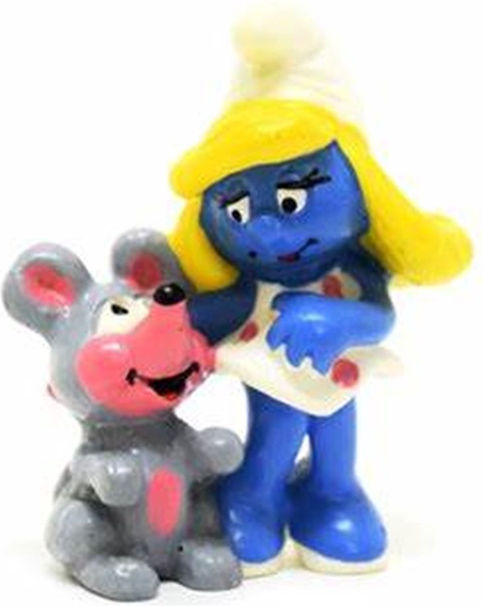Schleich Smurfin met muis - De Smurfen - 20410 - 5,5 cm | bol