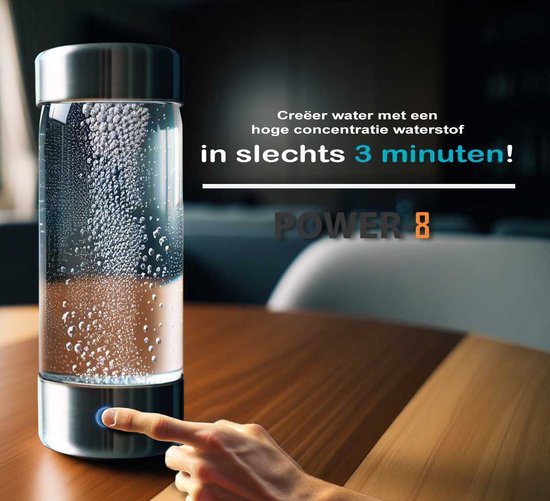 Power-8® H2 Hydro waterfles - Hydrogen water - Waterstof Generator ...