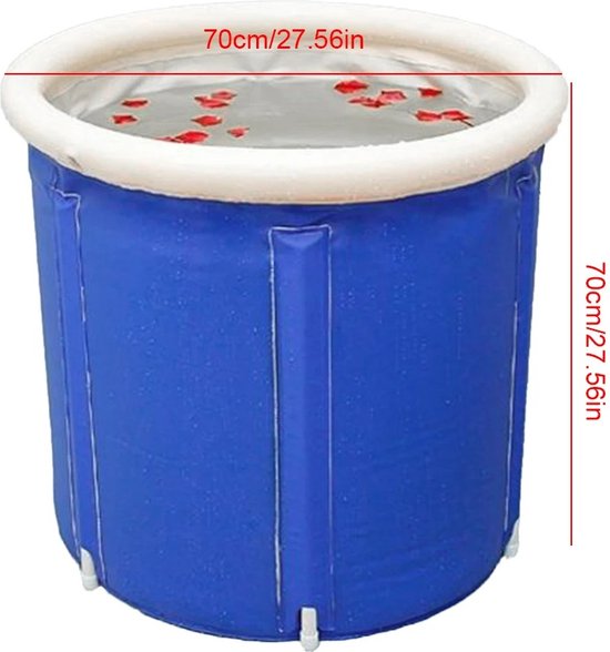 NewWave® - Ijsbad Opblaasbaar Blauw - Zitbad - Draagbare Badkuip - 70cm ...