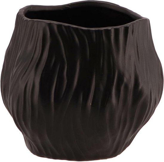 DK Design Bloempot/plantenpot organisch model Multan - zwart - D17 x ...