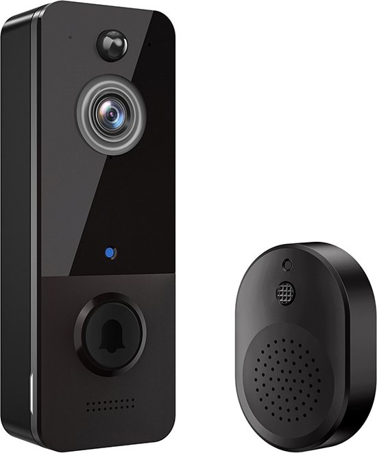 Slimme Video deurbel draadloos met Camera en Wifi - Inclusief draadloze ...