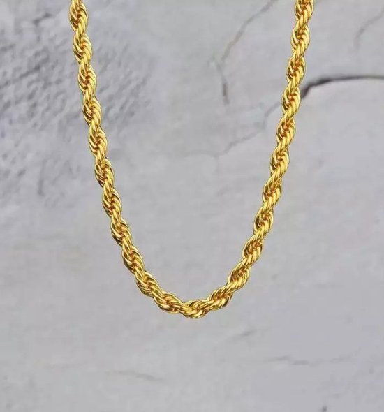 Style King - RVS Rope chain ketting - schakel ketting - touw ketting ...