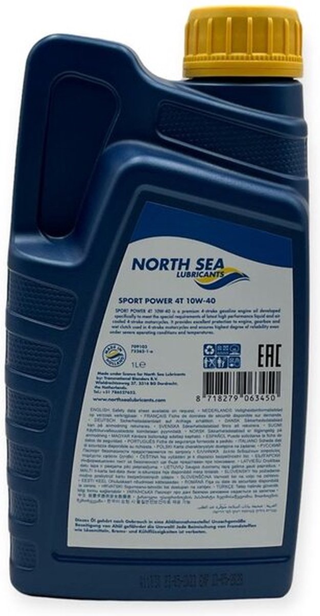 NSL Sport Power 4T 10W40 motorolie vol synthetisch 1L | bol
