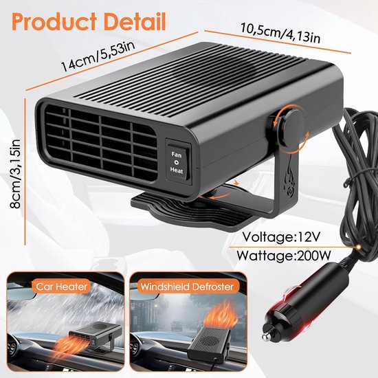 Auto verwarming - Auto heater - 12V - Autoverwarmer - Auto kachel ...