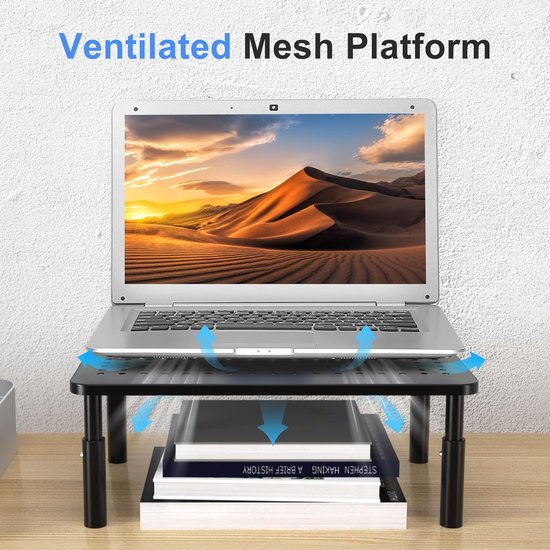 Monitorstandaard verhoger, metalen computerstandaard - Dual Monitor ...