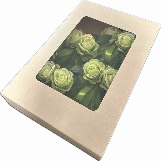 LINA GROEN Handvatten Decoratie - Trouwauto Versiering - Groene Rozen ...