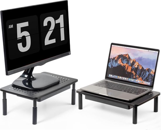 Monitorstandaard verhoger, metalen computerstandaard - Dual Monitor ...