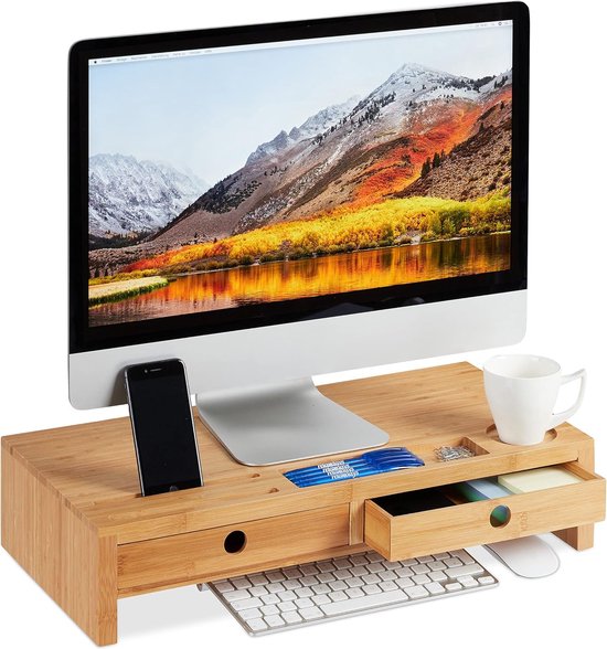 Monitorstandaard verhoger, metalen computerstandaard - Dual Monitor ...