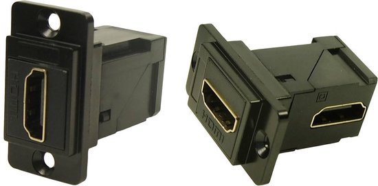 Cliff CP30753MB HDMI-adapter Bus, inbouw Zwart 1 stuk(s) | bol
