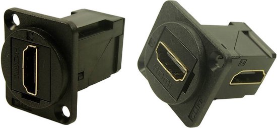 Cliff CP30253 HDMI-adapter Bus, inbouw Zwart 1 stuk(s) | bol