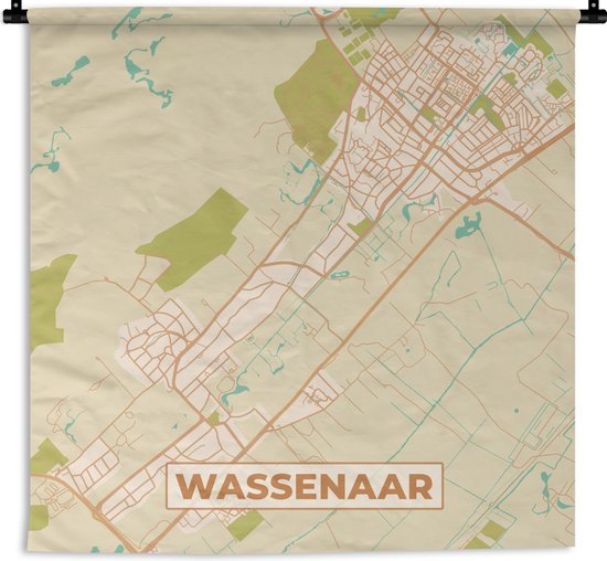 Wandkleed - Wanddoek - Kaart - Plattegrond - Stadskaart - Wassenaar ...