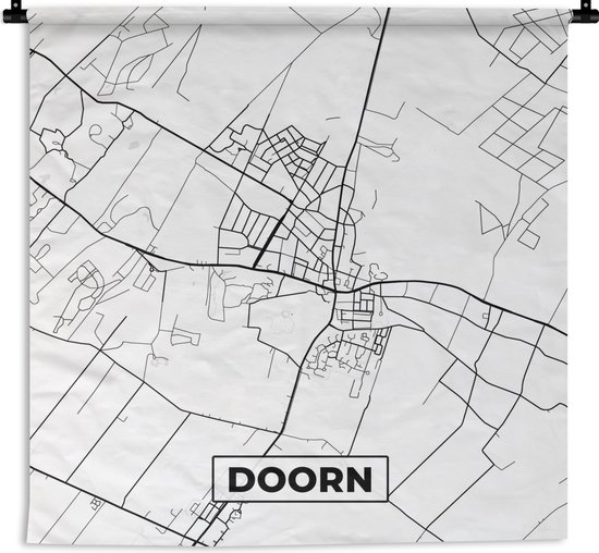 Wandkleed - Wanddoek - Plattegrond - Stadskaart - Doorn - Kaart - 60x60 ...