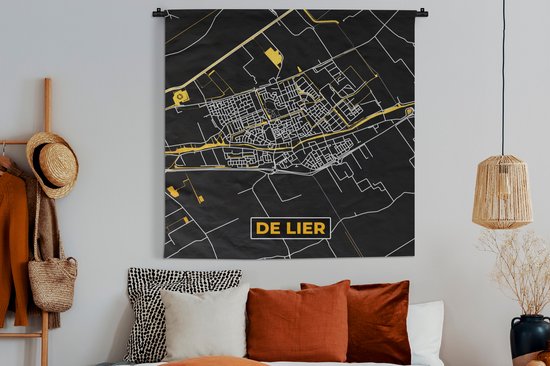 Wandkleed - Wanddoek - Plattegrond - De Lier - Kaart - Stadskaart ...