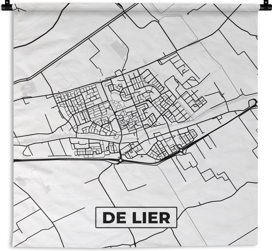 Wandkleed - Wanddoek - Kaart - Plattegrond - De Lier - Stadskaart ...