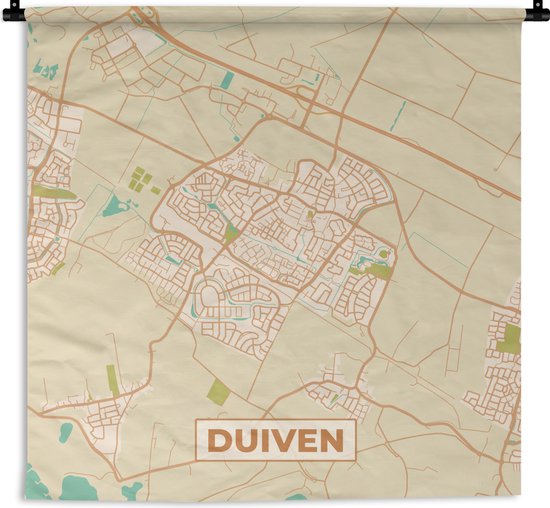Wandkleed - Wanddoek - Duiven - Plattegrond - Kaart - Stadskaart ...