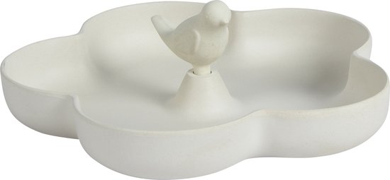 Decoris vogelbad/drinkschaal - lichtbeige - bamboe hout - 23 cm ...