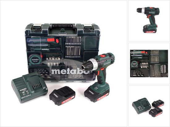 Metabo BS 18 L 18V Li-Ion accu schroef-/boormachine set (2x 2,0Ah accu ...