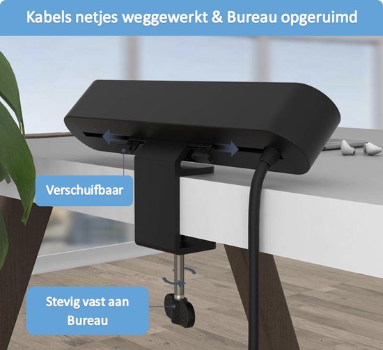Noble Stekkerdoos met USB C - Moderne Stekkerdoos voor Bureau - 3 ...