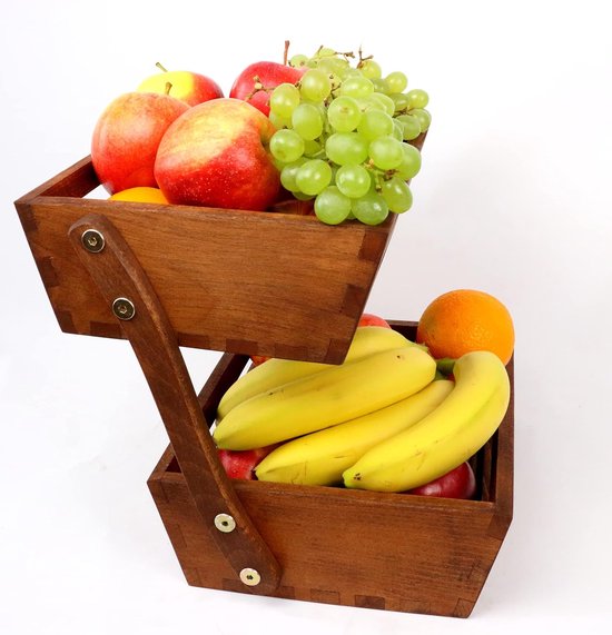 Fruitmand van beukenhout, fruitmand, serveermand, fruitschaal ...