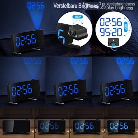 Velox Digitale Wekker Met Projectie - Projectieklok Digitaal | bol