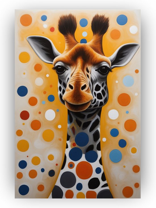 Giraffe Yayoi Kusama stijl poster - Yayoi Kusama poster - Posters ...
