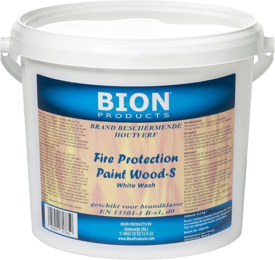 Brandwerende verf - Fire Protection Paint - Wood-S White Wash 2,5 kg ...
