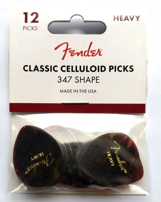 Fender Picks 347 Shape heavy Shell 12er Set - Plectrum set | bol