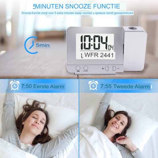 Velox Digitale Wekker Met Projectie - Projectieklok Digitaal | bol