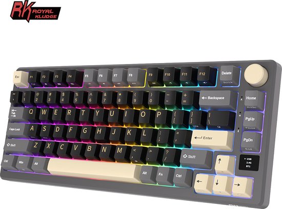 Royal Kludge RKM75 - RGB Mechanisch Gaming Toetsenbord - Met Display ...