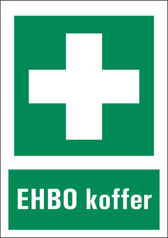 EHBO koffer sticker met tekst 297 x 420 mm | bol
