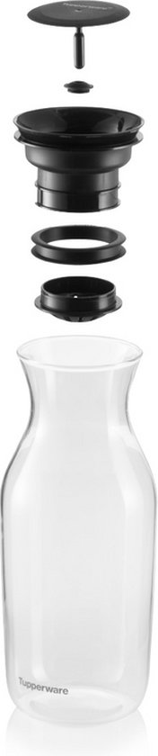 Tupperware HydroGlas 360 Karaf - Glazen waterkan - 1.3L - 360° klepje | bol