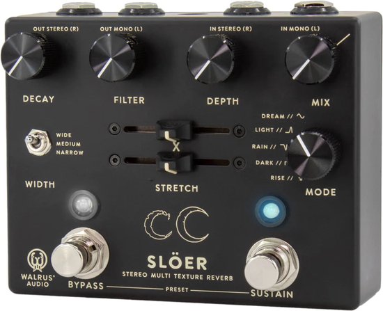 Walrus Audio Slöer Stereo Ambient Reverb Black - Effect-unit voor ...