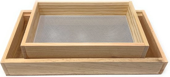 Meelzeef met lade - Meelzeef - Houten zeef met lade - Hout | bol