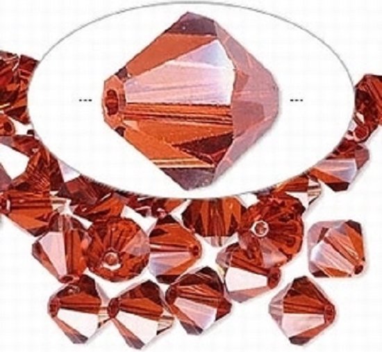 Swarovski Elements, Xilion Bicone (5328), 8mm, red magma, 24 stuks. | bol
