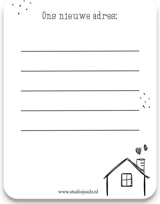 Studio Juulz Verhuiskaart - Verhuisbericht adreswijziging nieuwe woning ...