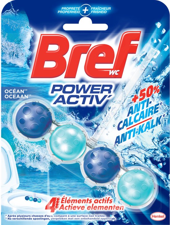 10x Bref Toiletblok Power Active Ocean | bol