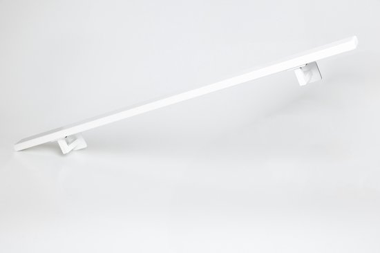 Stalen trapleuning - Wit RAL 9016 - rechthoekig 50 x 20 mm - Lengte 190 ...