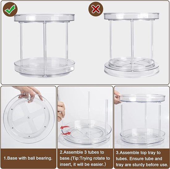 Kruidenrek Lazy Susan Draaibare Kruidenhouder Draaiplateau-kast ...