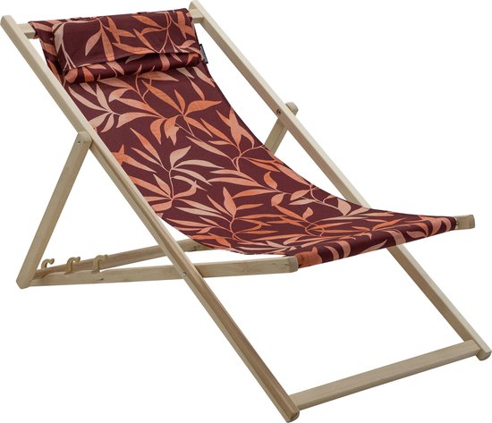 Madison - Houten strandstoel Fergus Terra - 120x55cm | bol