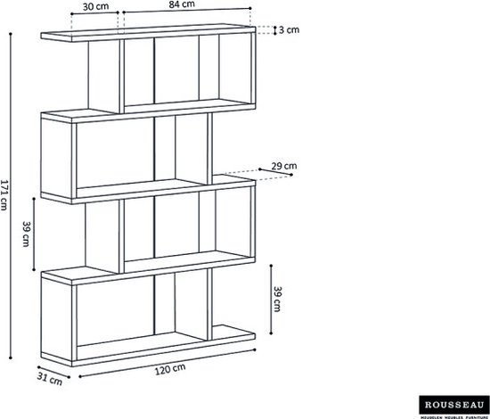 Room divider 'Vida' Wit, en spaanderplaat | bol