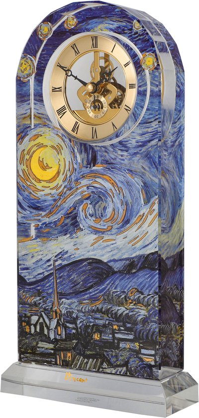 Goebel - Vincent van Gogh | Tafel Klok Sterrennacht | Glas - 32cm - met ...