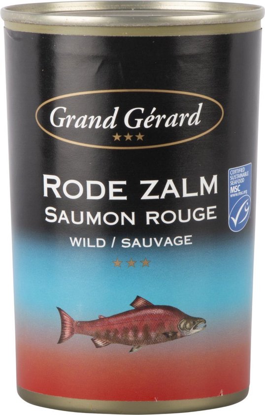 Grand Gérard Rode zalm wilde fancy, MSC 3 blikken x 418 gram | bol