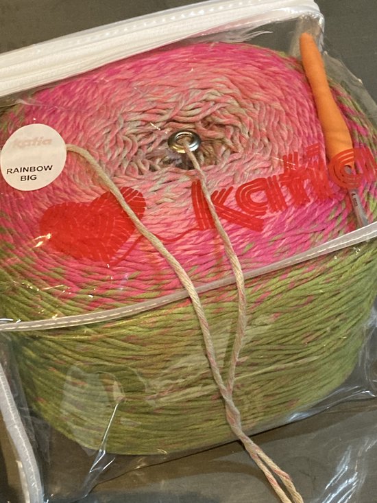 Haakpakket Rainbow big Tapijt kl 604 Groen roze | bol