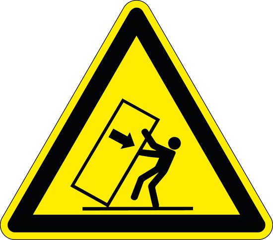 Kantelgevaar sticker 50 mm - 10 stuks per kaart | bol